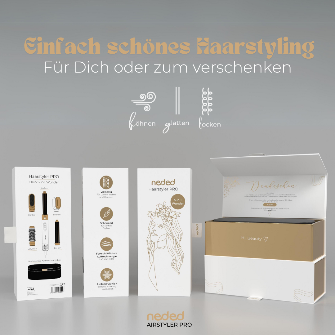 5in1 Haarstyler (AirStyler) mit Gratis Lederbox und Coanda Effekt ...